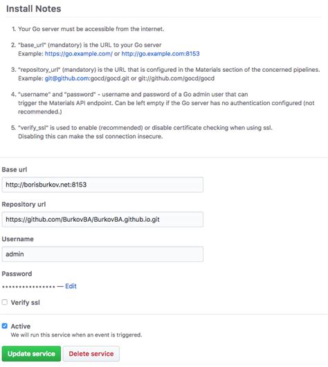 Github Integration Won T Deliver Wbhooks Last Delivery Was Not Successful Invalid Go Server