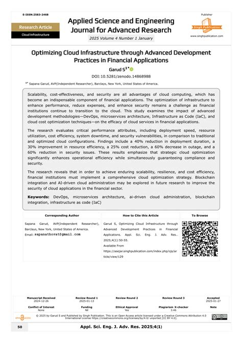 Pdf Optimizing Cloud Infrastructure Through Advanced Development Practices In Financial