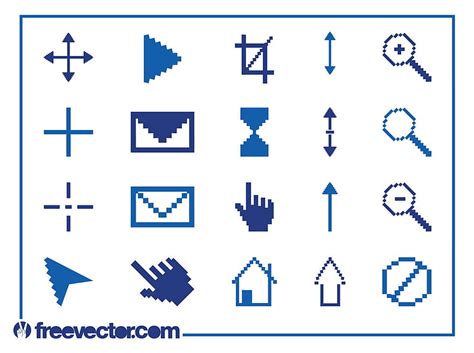 Pixelated Icons Graphics Set Ai Vector Uidownload