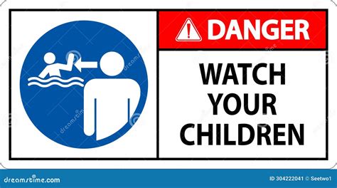 Danger Watch Your Step Sign On White Background Cartoon Vector