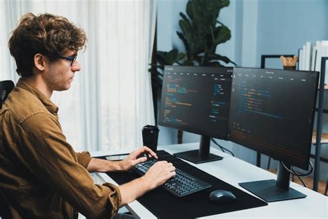 Premium Photo It Developer With Stressful Overworked In Creating Online Software Code Gusher