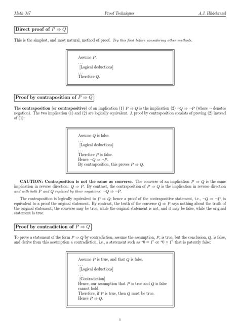 Direct Proof Of P Q Download Free Pdf Mathematical Proof