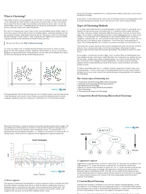 Clustering Algorithms Pdf Cluster Analysis Machine Learning