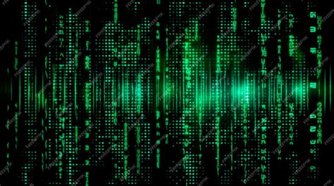 Premium Photo Data From A Digital Stream Or Binary Code On A Matrix