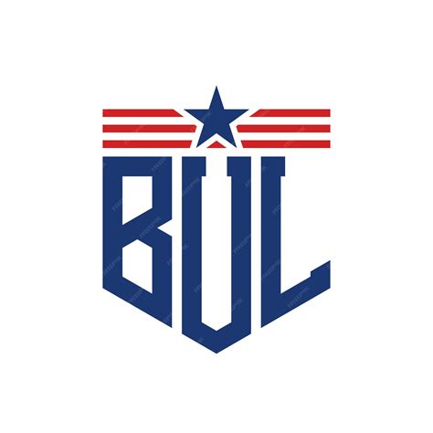 Premium Vector Patriotic Bul Logo With Star And American Flag Straps