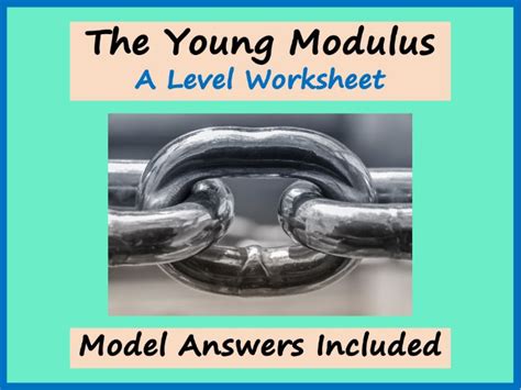 The Young Modulus Worksheet A Level Physics Teaching Resources