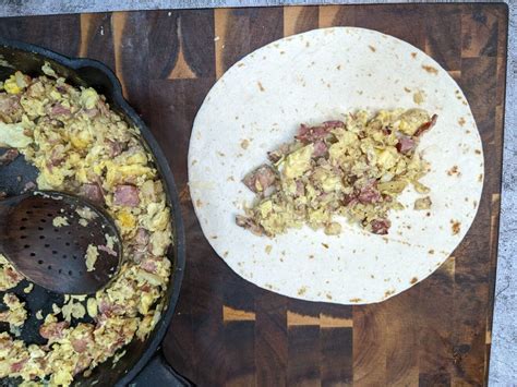 Corned Beef Hash Breakfast Wrap Forking Good Food