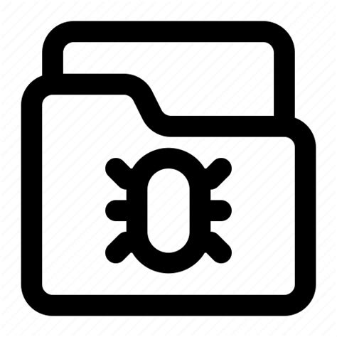 file folder bug document infected malware suspicious icon