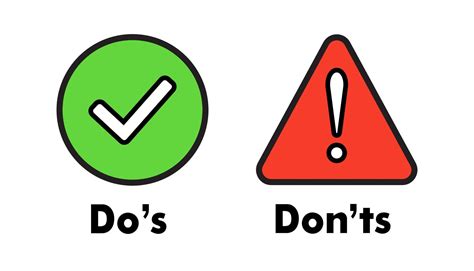 Dos And Donts Green Red Signs Vector Illustration 20230871 Vector Art