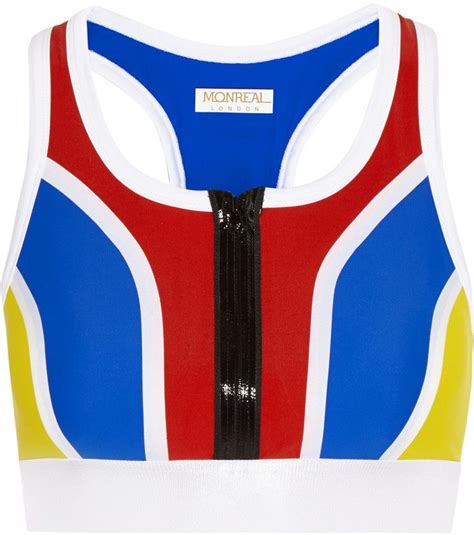 The Outnet Monreal London Color Block Stretch Sports Bra
