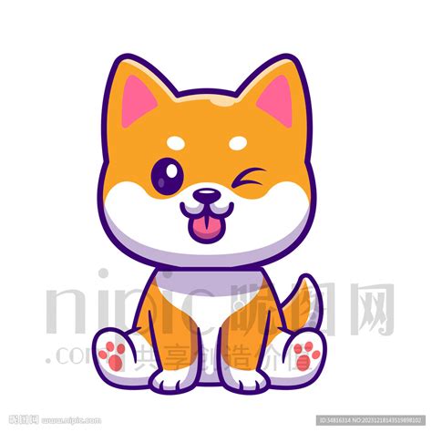 可爱卡通小狗设计图卡通设计广告设计设计图库昵图网