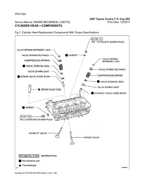 3ur Fe Cylinder Head Service Guide Pdf Valve Screw