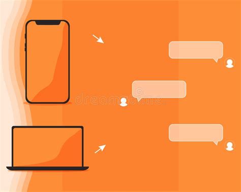 Tablet Pc And Smartphone Box For Any Text With Box And Arrow Stock