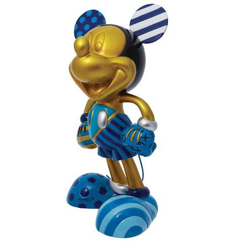 Figura Mickey Mouse Gold And Blue By Britto