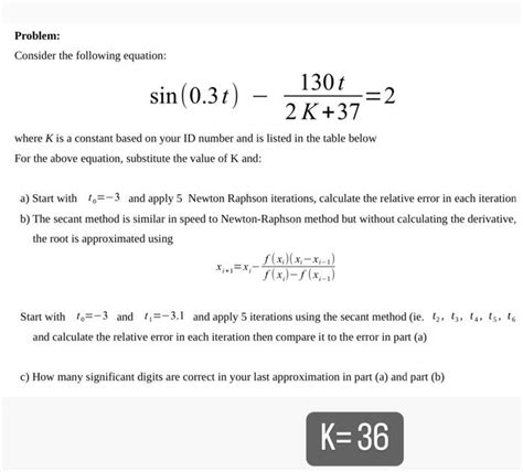 Solved Problem Consider The Following Equation