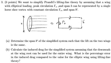 video solution 3 6 points we want to simplify prandtl s lifting line theory by assuming that a
