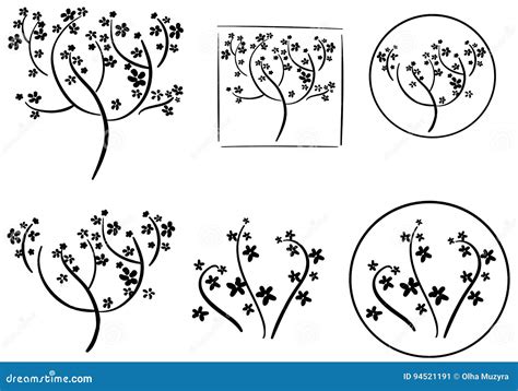 Spring Trees Stock Vector Illustration Of Black Ecology 94521191