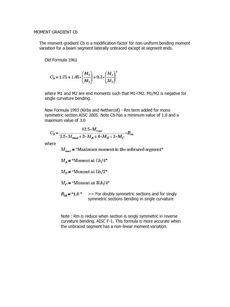 Moment Gradient Cb Pdf