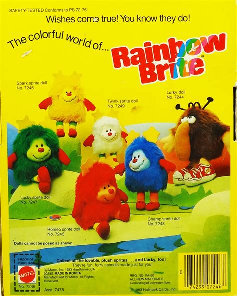 Rainbow Brite Mattel 12 Doll Spark Sprite Box Usa