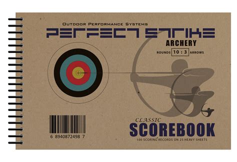 Perfect Strike Archery Scorebook With Scoring Instructions Heavy Duty Scoring Book 10 3