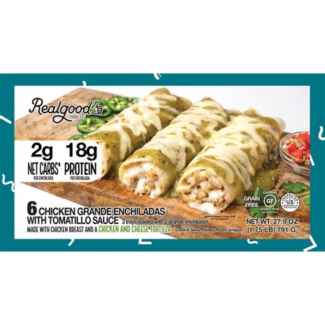 Costco Real Good Foods Chicken Breast Grande Enchiladas In Verde Sauce