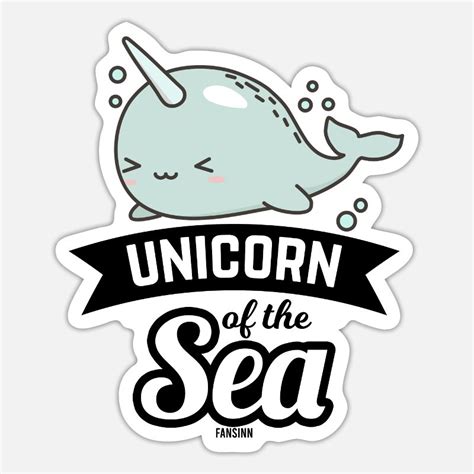 Narwall Stickers Unique Designs Spreadshirt