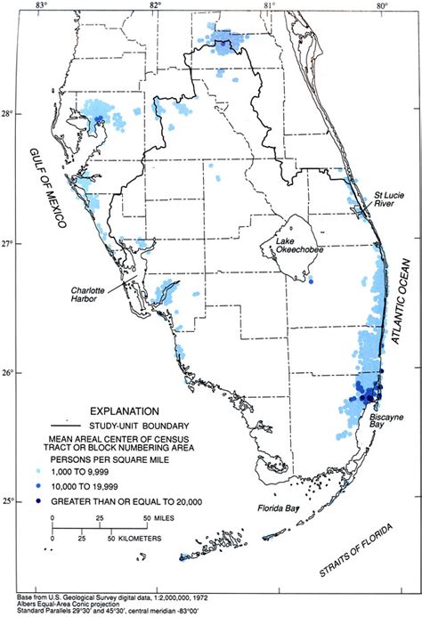 Population Density In South Florida 1990