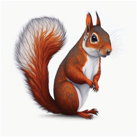 Premium Vector Squirrel Vector Illustration White Background