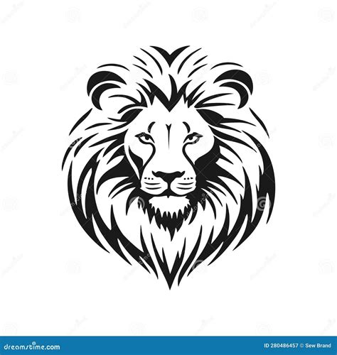 Lion Logo Of Leo Head Silhouette Clip Art Stock Vector Illustration