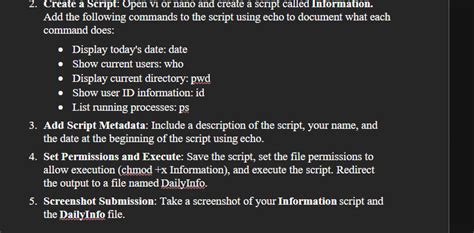 Solved 2 ﻿create A Script Open Vi Or Nano And Create A