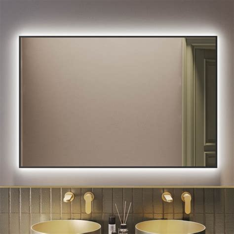Rectangular Black Backlit Led Bathroom Mirror With Demister 1200 X 800mm Taurus Better Bathrooms