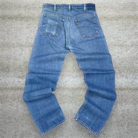 True Vintage 70s Levis 550 Jeans 34x34 Relaxed Fit Medium Wash Orange