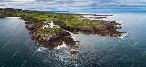 Premium Photo Aerial Panorama Of The Fanad Head Lighthouse In Ireland