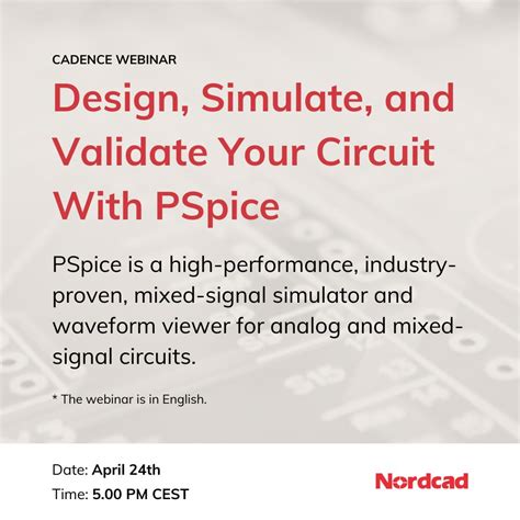 nordcad on linkedin design simulate and validate your circuit with