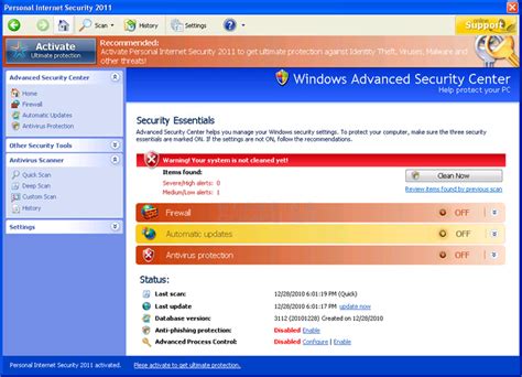 Remove Personal Internet Security 2011 Uninstall Guide