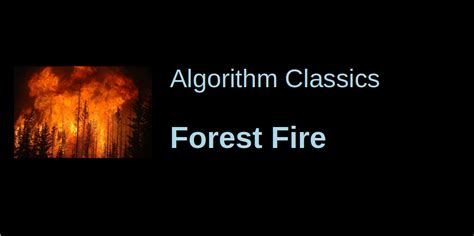 The Forest Fire Model Let It Burn