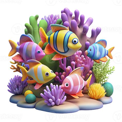 Stunning Abstract Colorful Tropical Fish School 4k 57757032 Png