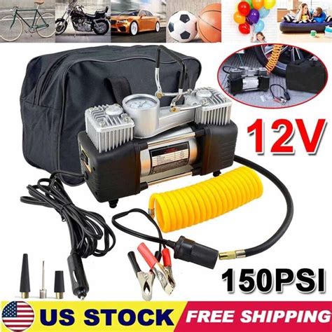 Car Air Pump Compressor 150 Psi Tire Inflator Electric Portable Auto