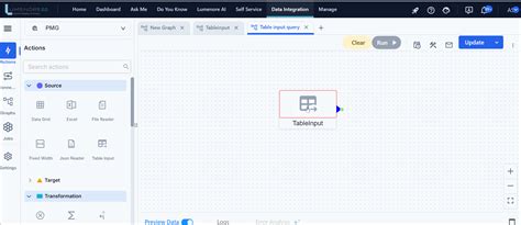 Table Input Lumenore Knowledge Base