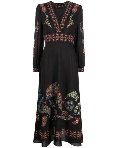 Etro Floral Print Midi Dress In White — Ufo No More