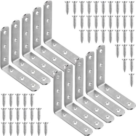 Mua 10 Pcs L Bracket Corner Braces 4x4 Inch Stainless Steel Heavy Duty