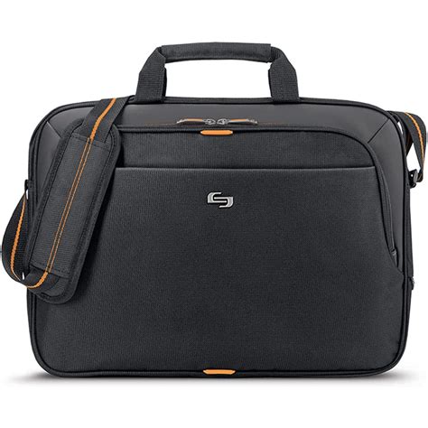 Solo New York Ace Slim Brief 156 Inch Laptop Briefcase Black Sol