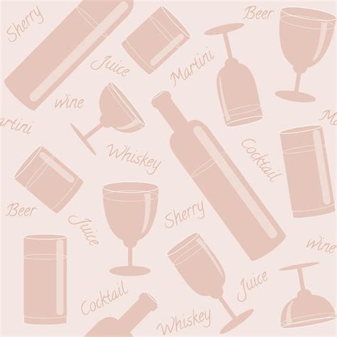 Premium Vector Seamless Pattern With Drinks And Text