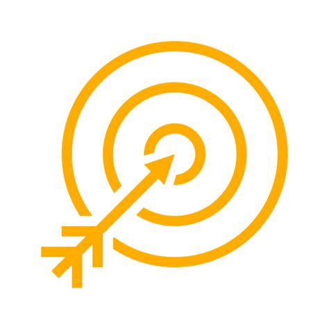 Icono De Objetivo Amarillo Símbolo Png