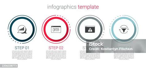Set Pie Chart Infographic Data Analysis Browser With Exclamation Mark And Sales Funnel Business