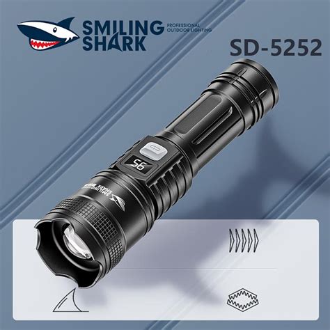 【sd 5252】smiling Shark Multifunctional Flashlight Made Of Abs Tiktok