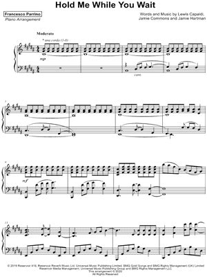 Hold Me While You Wait Sheet Music 10 Arrangements Available