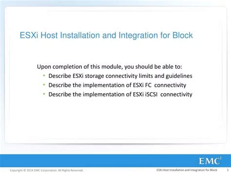 PPT ESXi Host Installation And Integration For Block PowerPoint Presentation ID