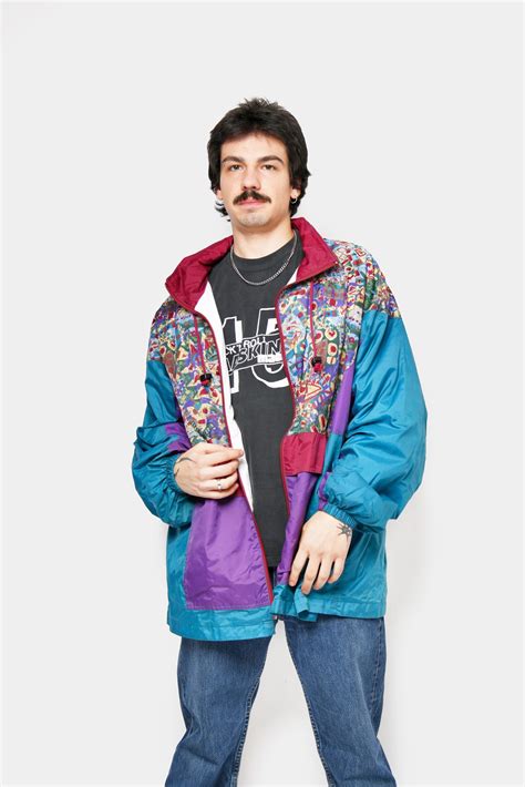 Retro Hooded Windbreaker Jacket Vintage Clothes Online For Men