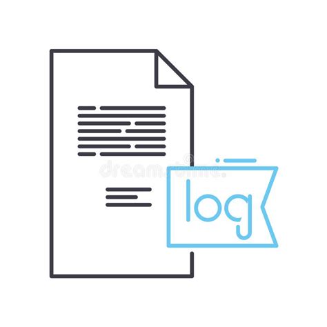 Log File Line Icon Outline Symbol Vector Illustration Concept Sign